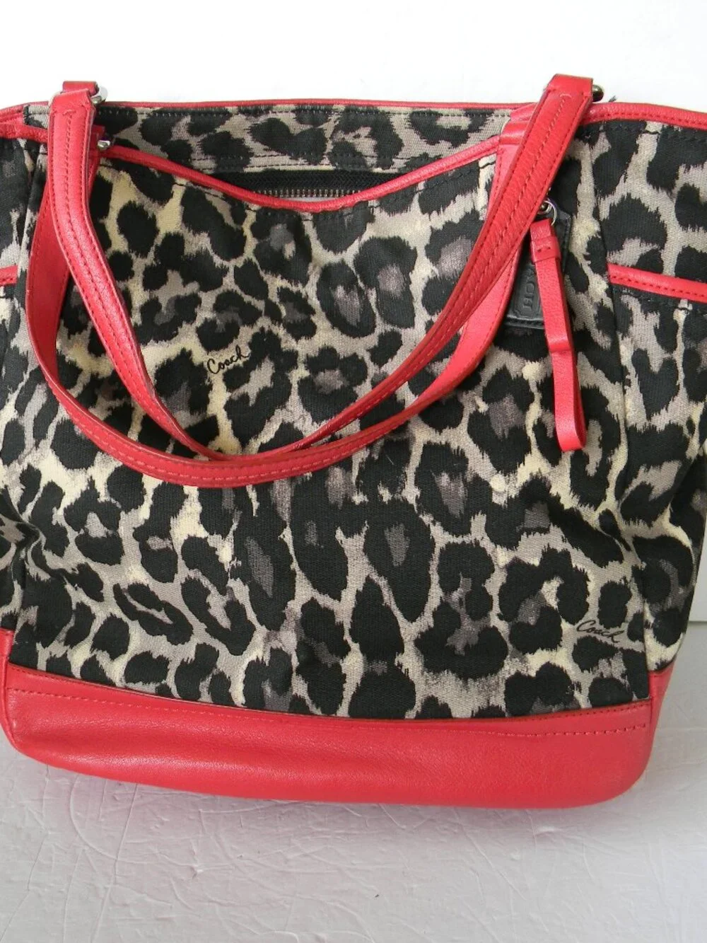 Coach | Bags | Coach Park Ocelot Leopard Carrie Tote Satchel F2578 ...